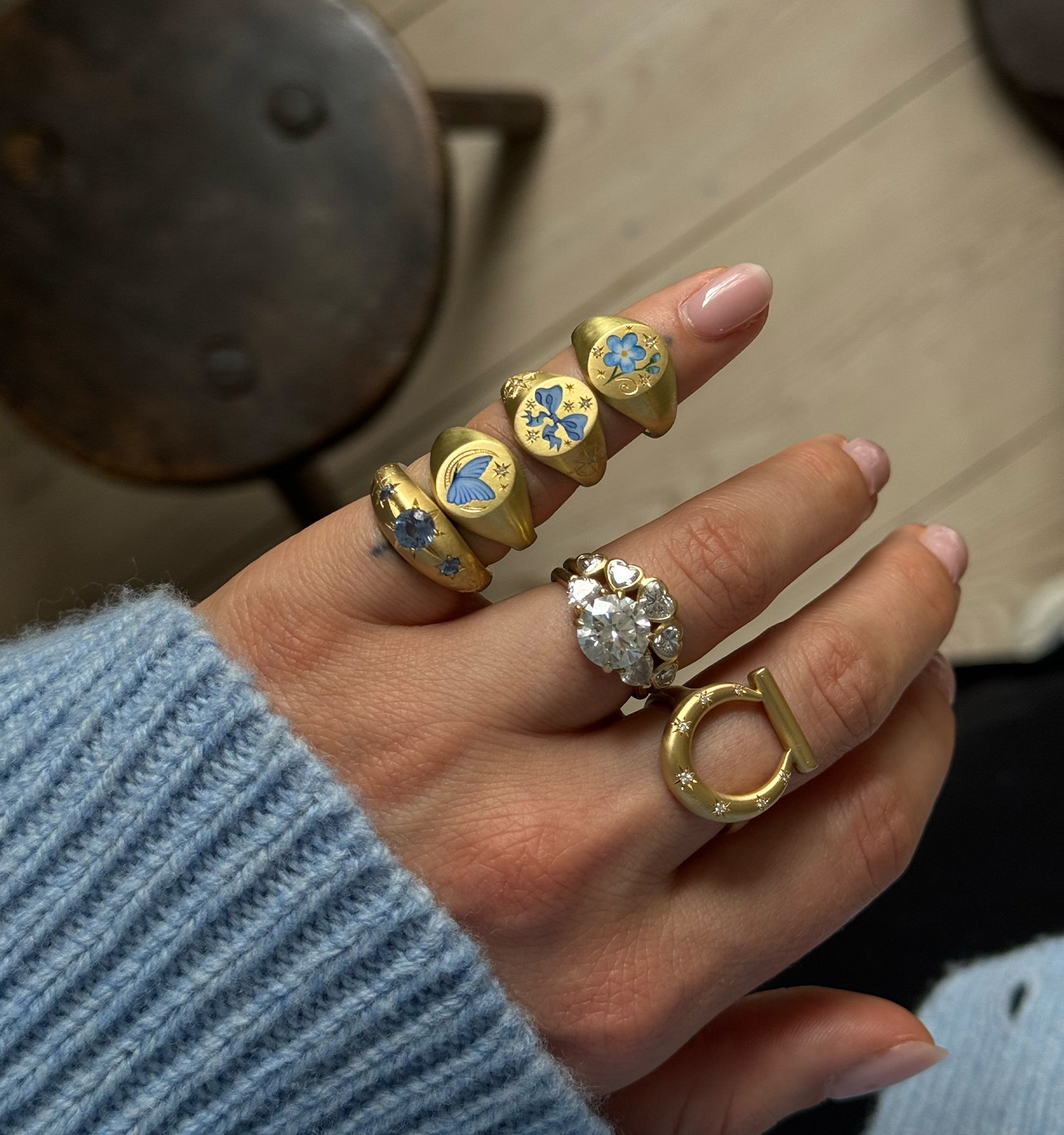 Butterfly & Moon Ring – Cece Jewellery