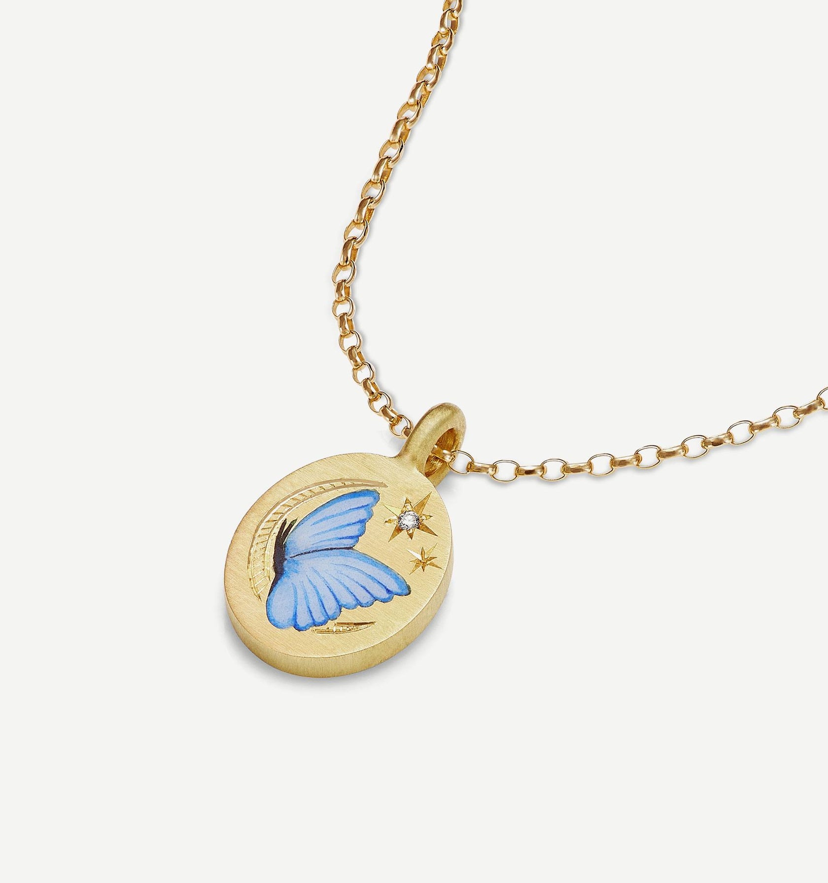 Butterfly & Moon Pendant – Cece Jewellery