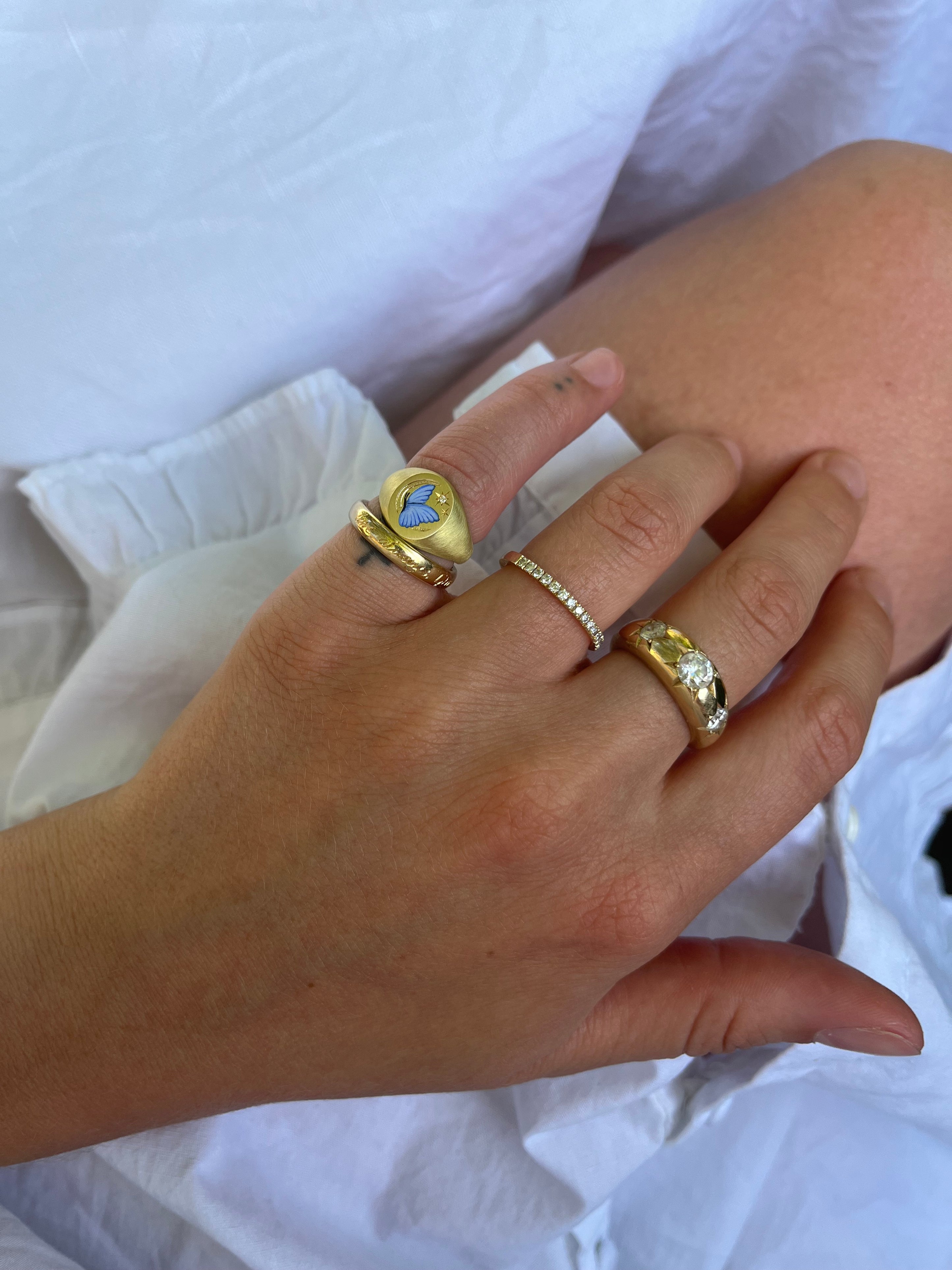 Butterfly & Moon Ring – Cece Jewellery