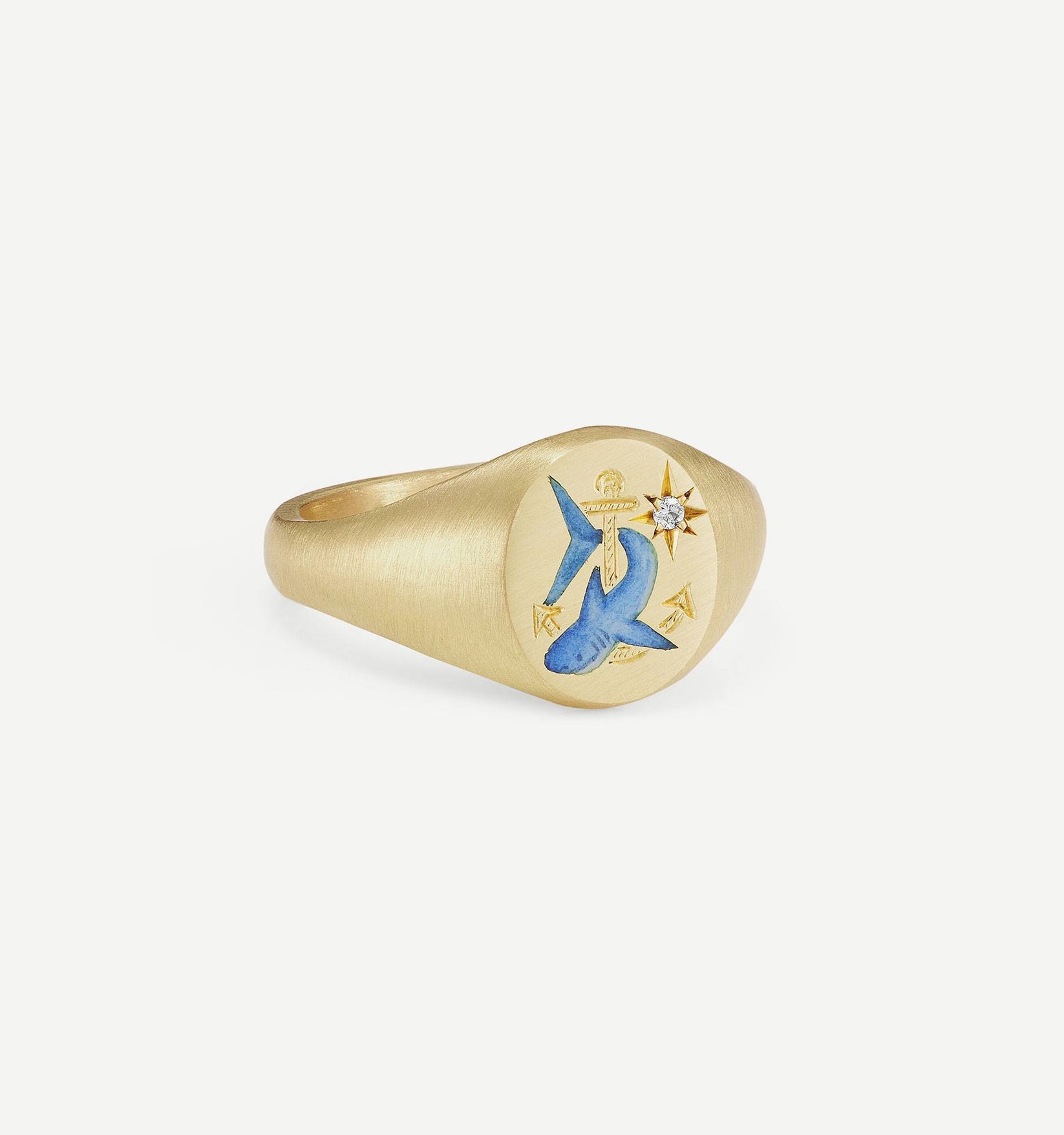 Shark & Anchor Ring – Cece Jewellery
